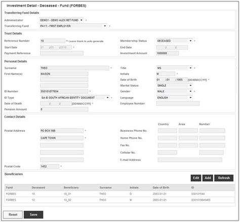 Deceased Beneficiary Member List
