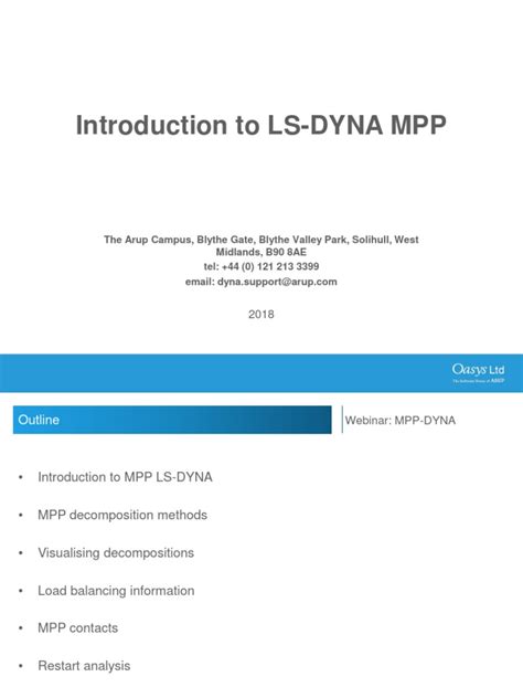 Introduction To Ls Dyna Mppandrestart Download Free Pdf Load