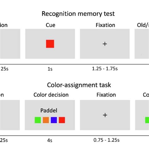 Experimental Paradigm A In The Recognition Memory Test Each Trial