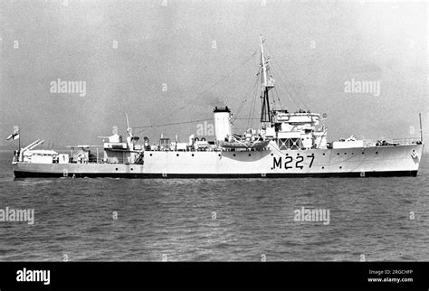 Royal Navy Hms Mutine A Turbine Powered Algerine Class Minesweeper