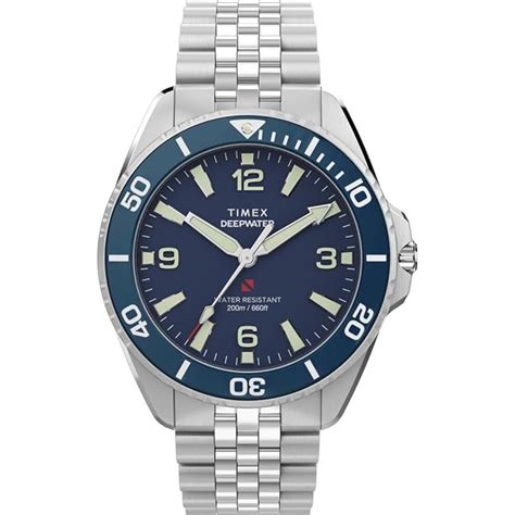 Timex Deepwater Arctic Blue Dial Analog Mens Watch Tw2y64600ik Sai
