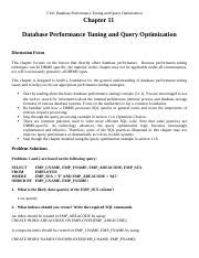 Lab 11 Doc Ch11 Database Performance Tuning And Query Optimization