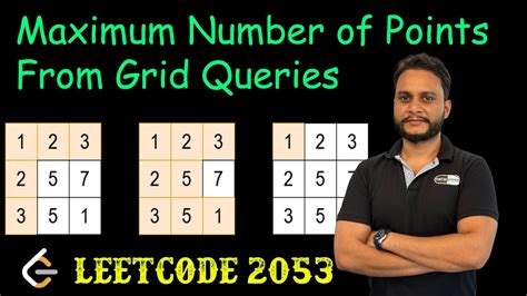Maximum Number Of Points From Grid Queries Leetcode 2503 Youtube