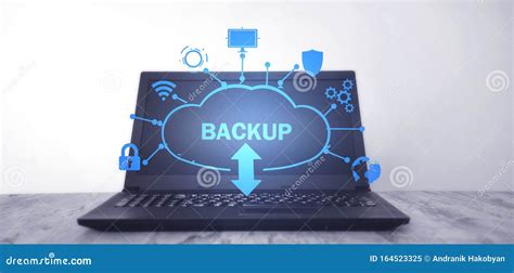 Data Backup Cloud Download Stock Image Image Of Icon Work 164523325