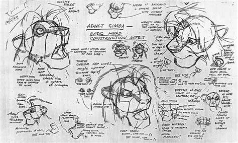The Lion King Model Sheets Traditional Animation