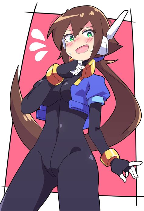 Rule 34 Aile Bodysuit Breasts Brown Hair Buzzlyears Mega Man Mega Man