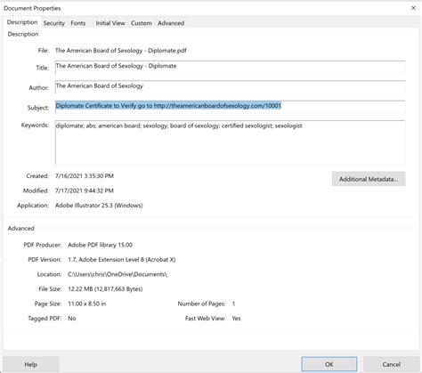 Digital Certificate American Board Of Sexology