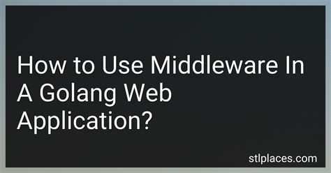 How To Use Middleware In A Golang Web Application In 2024