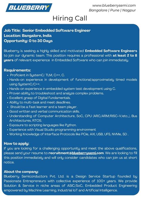 Blueberry Semiconductors On Linkedin Embedded System C Soc Cpu