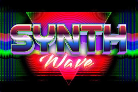 Synth Wave Editable Text Effect Retro Graphic By Diqtam · Creative Fabrica