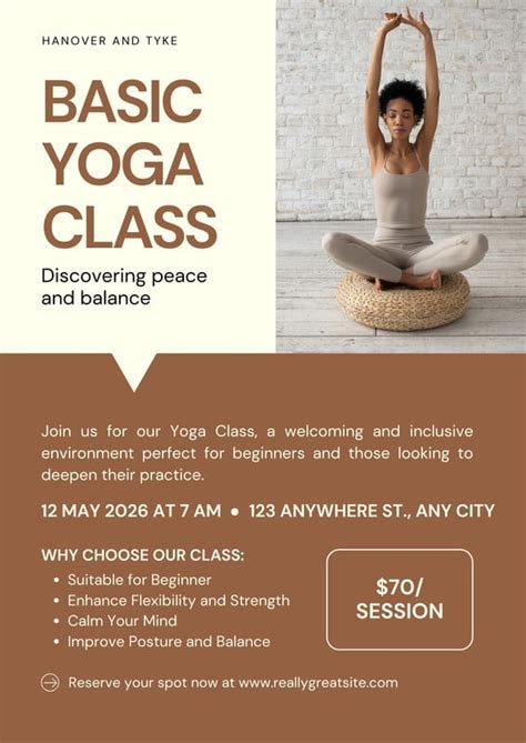 Free Customizable And Printable Yoga Flyer Templates Canva