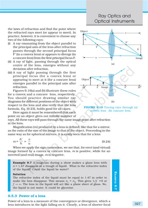 NCERT Book Class 11 Physics Chapter 9 Ray Optics And Optical