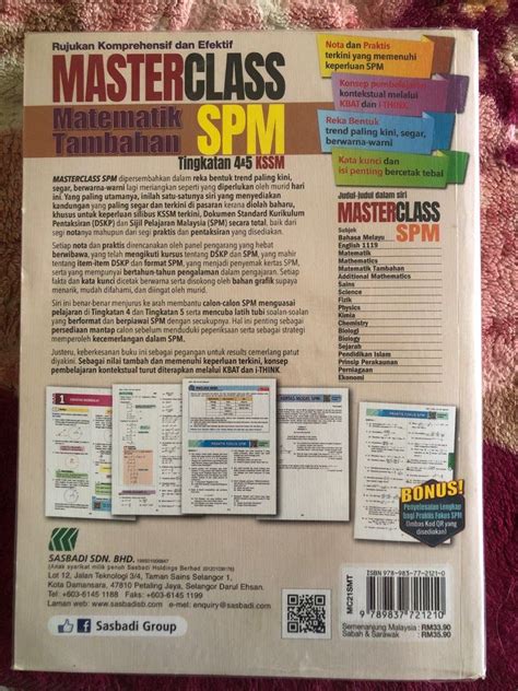 Buku Nota Spm Masterclass Spm Hobbies And Toys Books And Magazines
