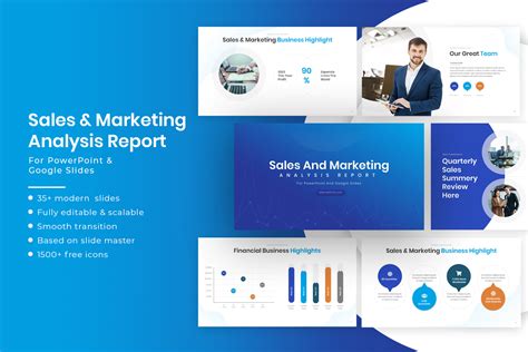 Sales And Marketing Analysis Report Presentation Template By Slidestack