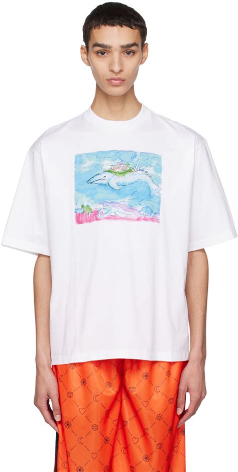 Marni White Printed T Shirt Marni