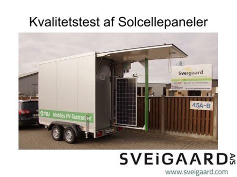 Kvalitetstest Af Solcellepaneler Energinetdk
