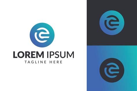 Modern Circular Logo Design Featuring Initials Ce In Blue Gradient 37212747 Vector Art At Vecteezy