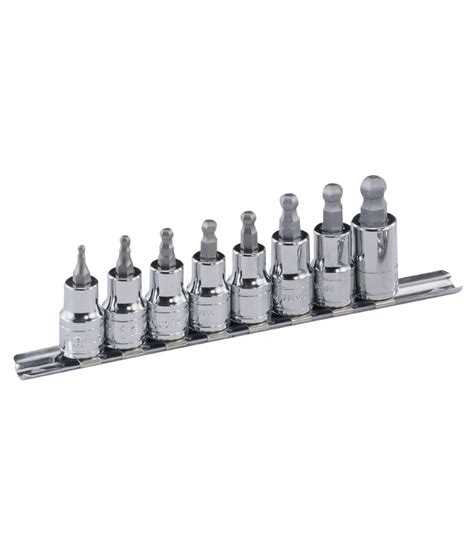 8 Piece 3 8 Dr SAE Wobble Hex Bit Socket Set Genius