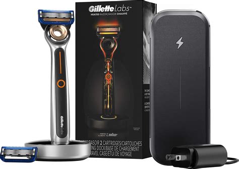 Gillette Heated Razor For Men Deluxe Travel Shave Kit By