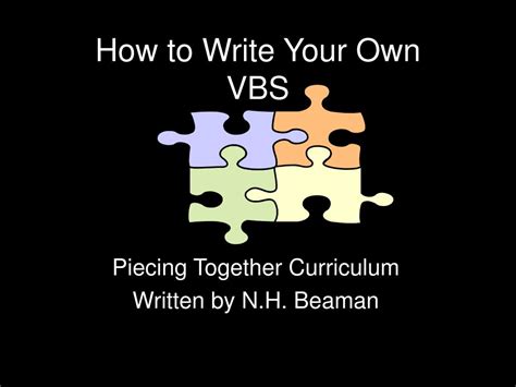 Ppt How To Write Your Own Vbs Powerpoint Presentation Free Download