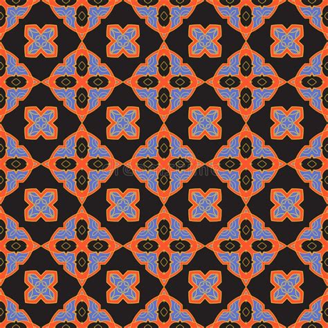 Abstract Decorative Seamless Pattern With Geometric Shapes Stock Vector Illustration Of