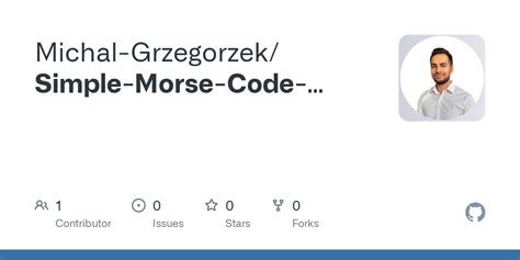 GitHub Michal Grzegorzek Simple Morse Code Converter With Interface
