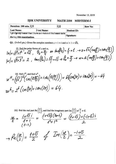 Midterm 1 Of 2019 Mat 2104 Cheat Sheet Mathematics Docsity