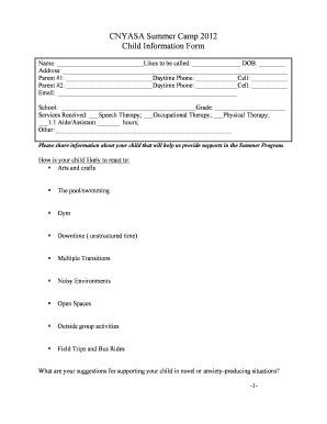 Fillable Online Soeweb Syr Name Likes To Be Called DOB Soeweb Syr Fax Email Print PdfFiller