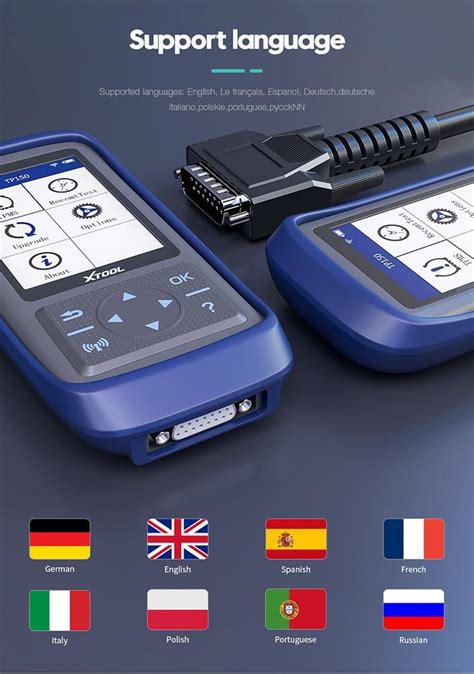 Xtool Tp150 Tire Pressure Monitoring System Obd2 Tpms Scanner Tool With 315and433 Mhz Sensor