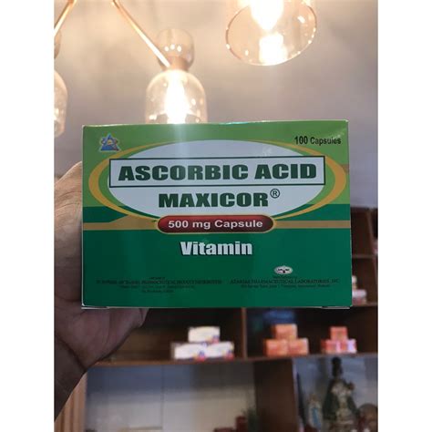 Maxicor Ascorbic Acid 500mg Vitamin 100 Capsule Shopee Philippines