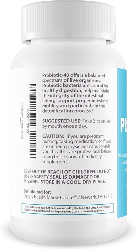 Pro Nasal Best Sinus Support Supplement Natural Sinus Probiotic For