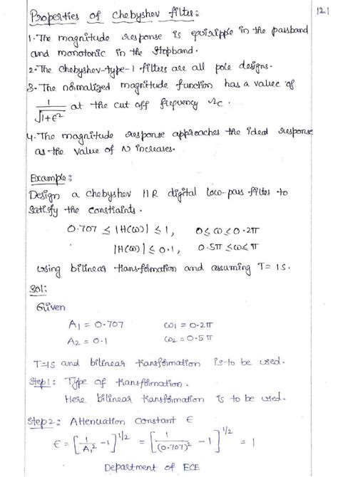 Iir Filters In Digital Signal Processing Lecture Notes