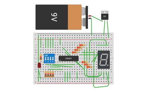 Circuit Design 7 Segmentos Tinkercad