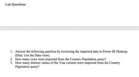 Has Anyone Done The Powerbi Lab Exercises 1 3 I Can