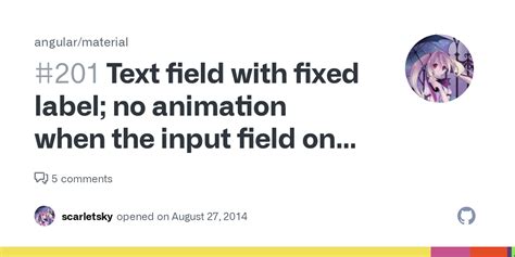 Text Field With Fixed Label No Animation When The Input Field On Focus · Issue 201 · Angular