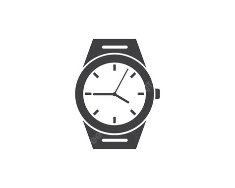 Wrist Watch Icon Vector Template Design White Men Watch Vector White