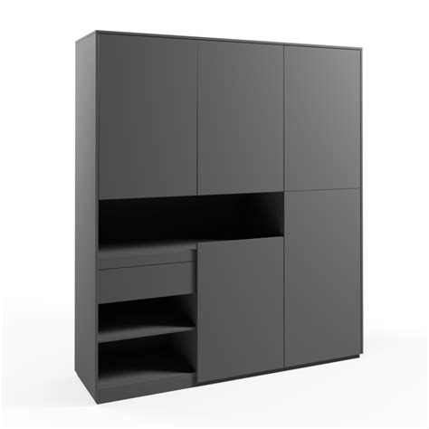 Купити Шафа розпашна для одягу з дверцятами та шухлядою Венге темний Rs 2 ціна фото Moreli