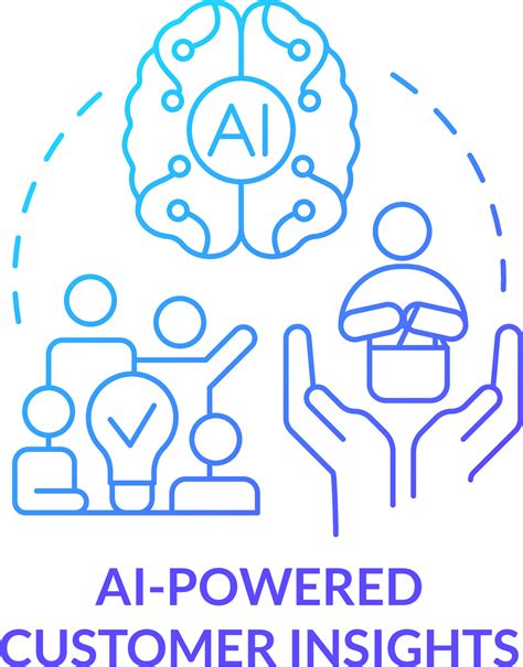 Ai Powered Customer Insights Blue Gradient Concept Icon Technology Integration In Marketing