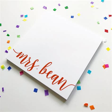 Modern Script Notepad Brown Paper Crafts