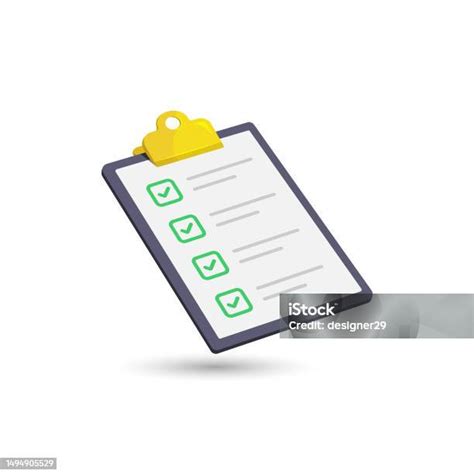 체크리스트 또는 클립보드 아이콘 벡터 디자인은 흰색 배경에 있습니다 클립 보드에 대한 스톡 벡터 아트 및 기타 이미지 클립