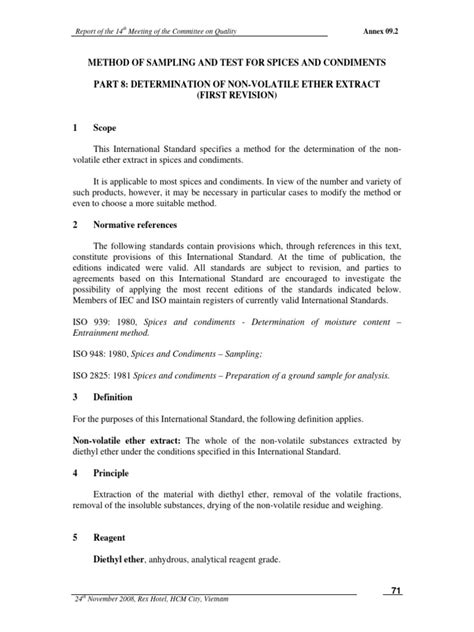 Non Volatile Ether Extract Pdf Chemistry