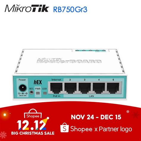 Mikrotik Rb750gr3 Hex 5 Port Gigabit Soho Management Router Lazada Ph