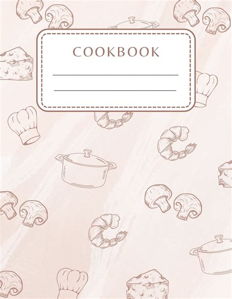 Free Printable Cookbook Covers Cookbook Cover Design Template With