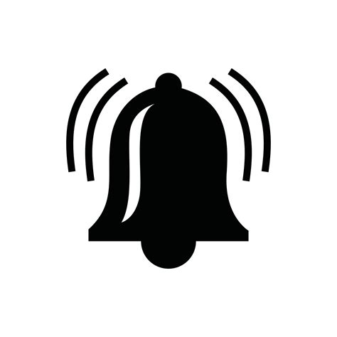 Ringing Bell Icon Vector Notification Alarm Hand Bell Sign