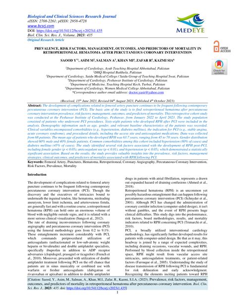 Pdf Prevalence Risk Factors Management Outcomes And Predictors Of