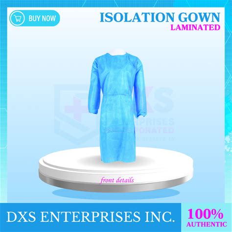 Disposable Lab Gown Laminated Isolation Gown Isogown Water Resistant Free Size Shopee Philippines