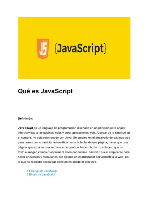 Qué Es Javascript Pdf Script Java Modelo De Objeto De Documento