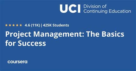 Project Management The Basics For Success Coursera