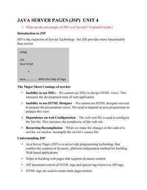 Java Unit III Java Servlet Important Questions 1 What Are The