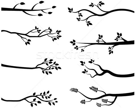半个树枝简笔画 树枝简笔画简单 树枝简笔画黑白 大山谷图库